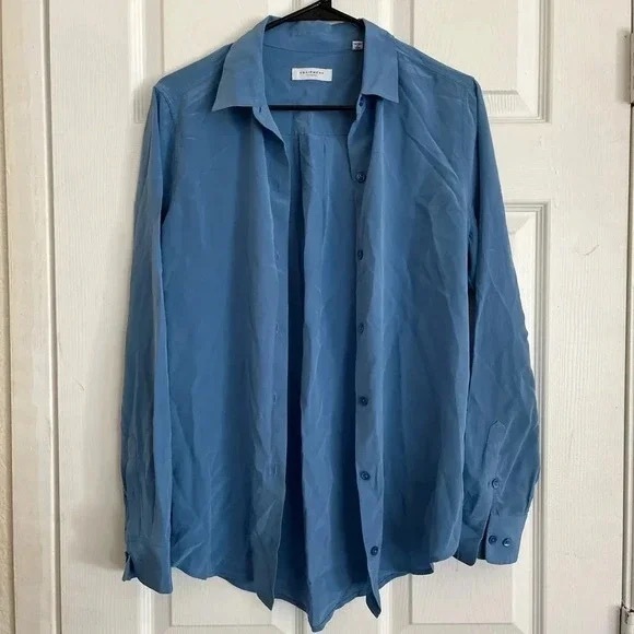 Tops | Blue Buttonup Shirt | Poshmark